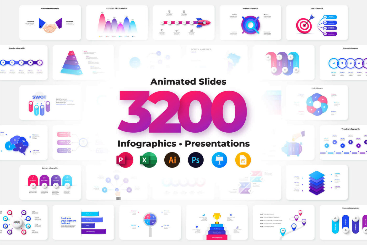 3,500 Fully Customizable Infographic Templates - Mighty Deals