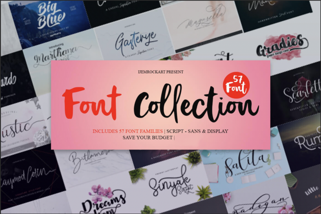 57 Premium Fonts with Extras - Mighty Deals