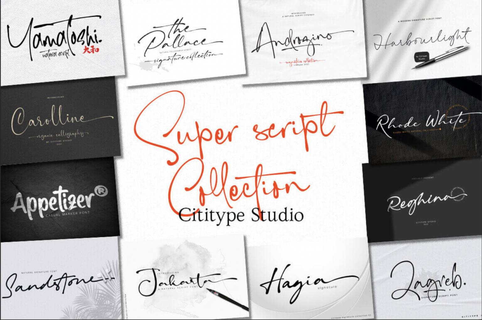 Exclusive: Script Bundle of 16 Typefaces - Mighty Deals