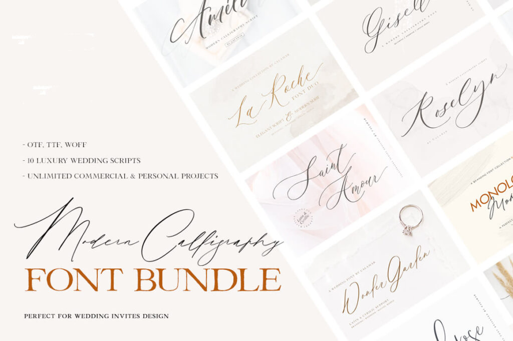 Modern Calligraphy Font Bundle - Mighty Deals